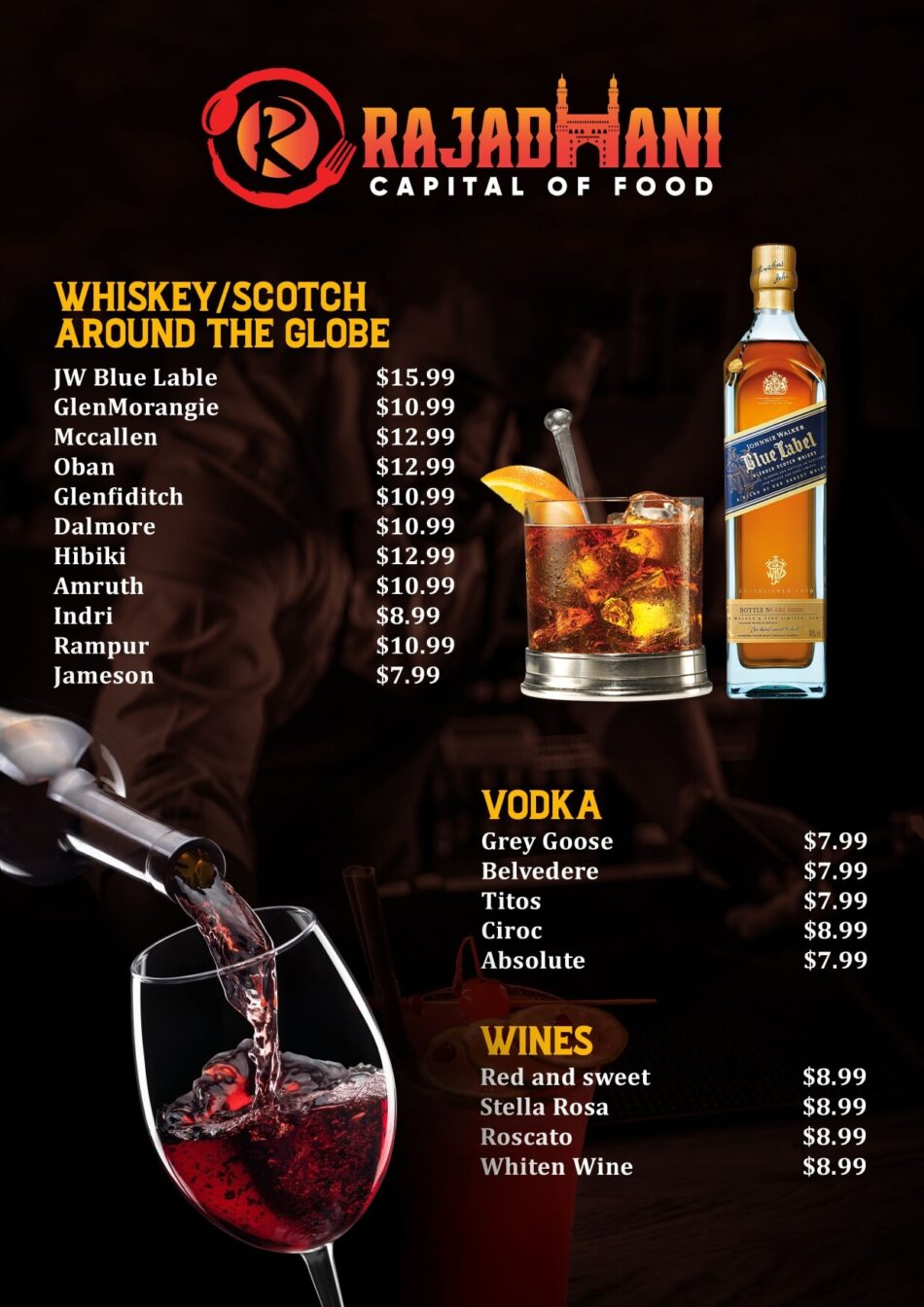 Bar-Menu – Rajadhani