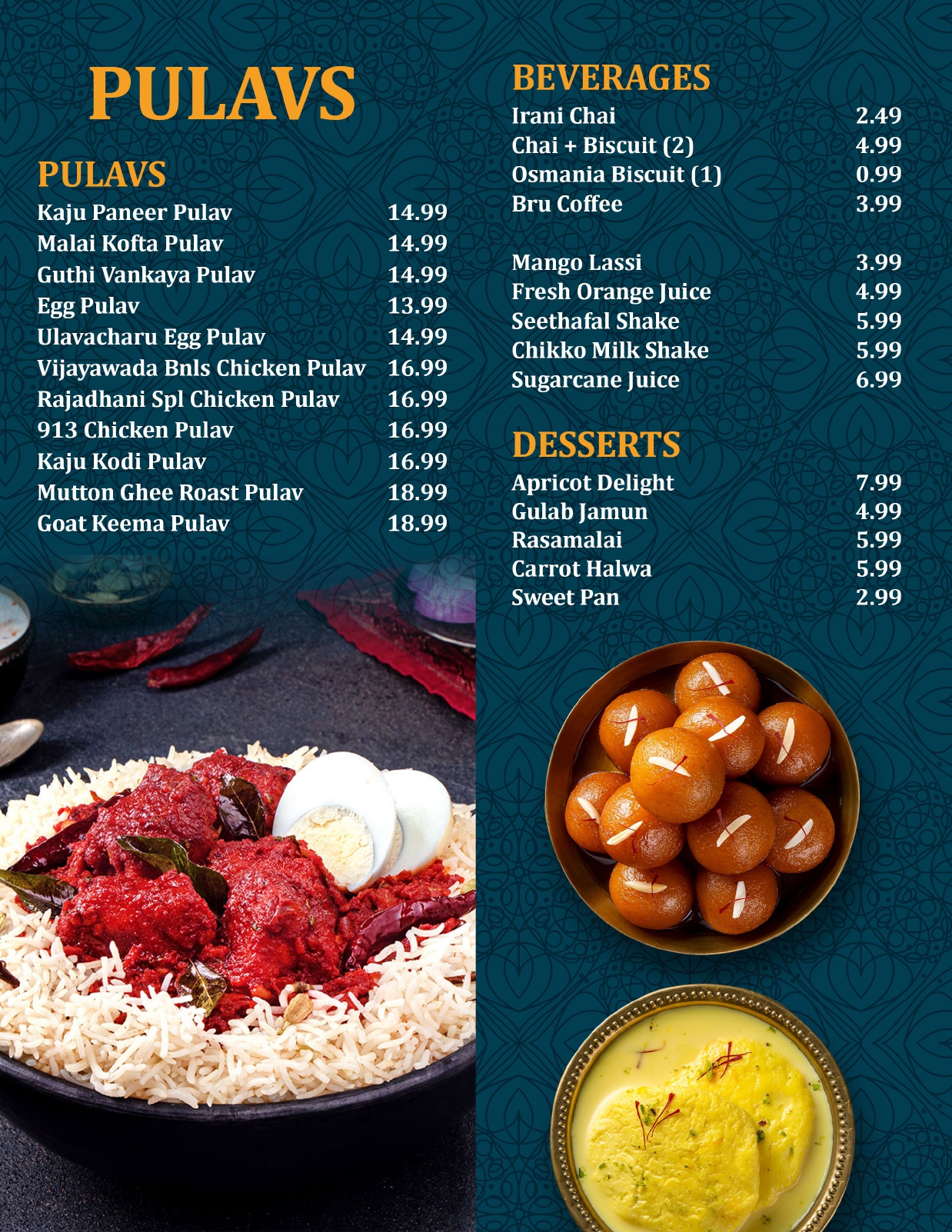 Dine-In-Menu – Rajadhani
